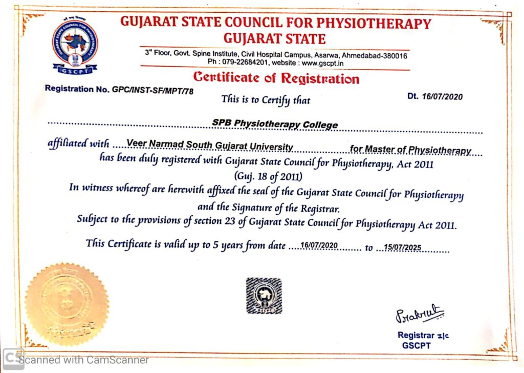 GSCPT Registration - SPB Physiotherapy College