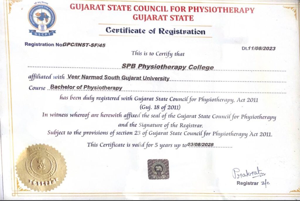 GSCPT Registration - SPB Physiotherapy College